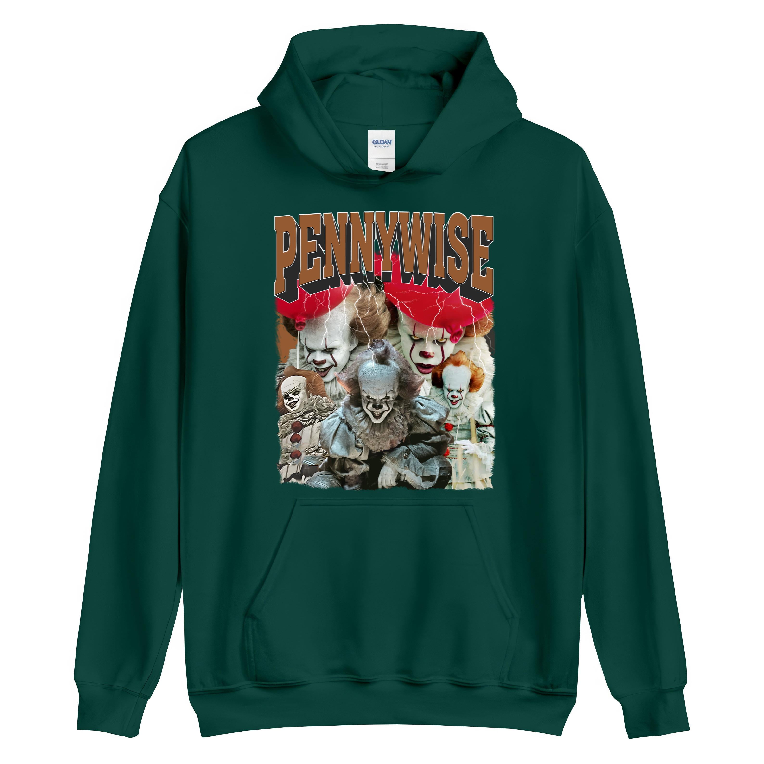 Pennywise shirt Retro halloween Bill Skarsg®rd actor tshirt Horor ...