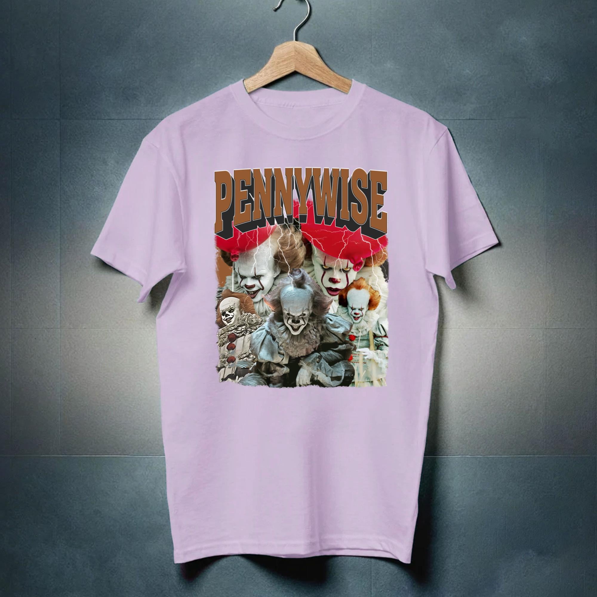 Pennywise shirt Retro halloween Bill Skarsg®rd actor tshirt Horor ...