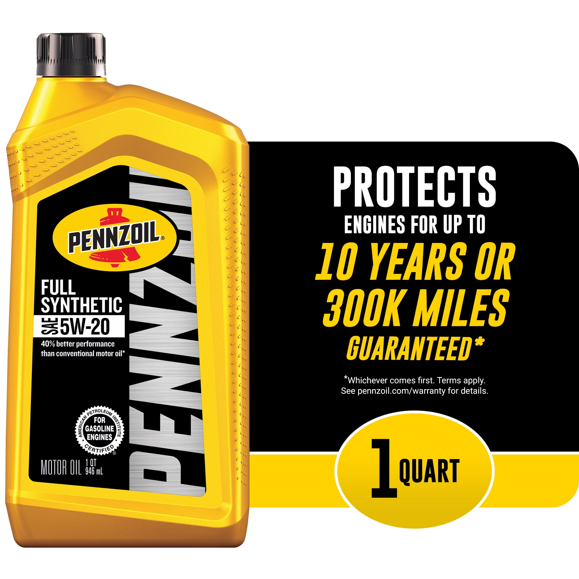 Pennzoil Full Synthetic 5W-20 Motor Oil, 1 Quart - Walmart.com