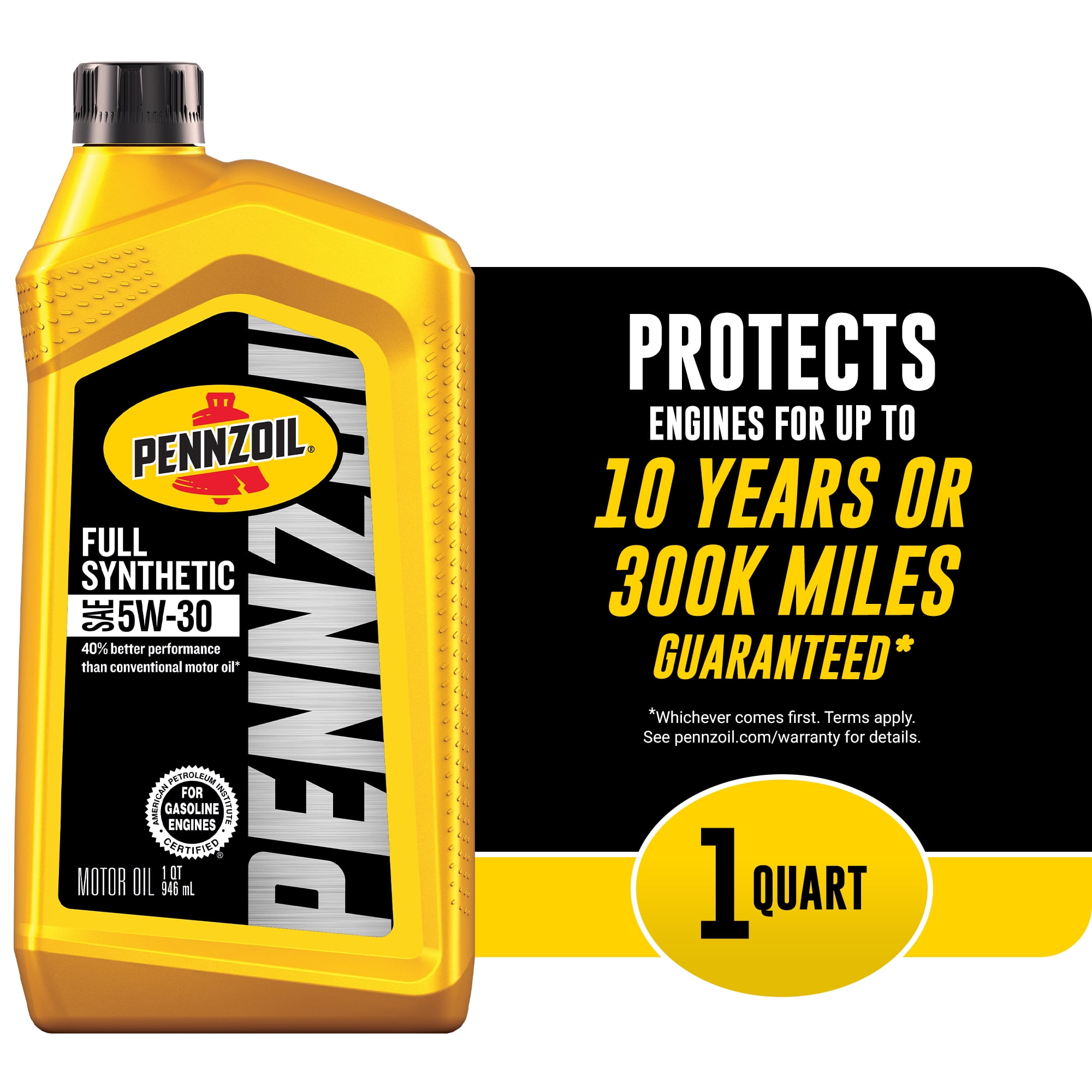 Pennzoil Full Synthetic 5W-30 Motor Oil, 1 Quart - Walmart.com