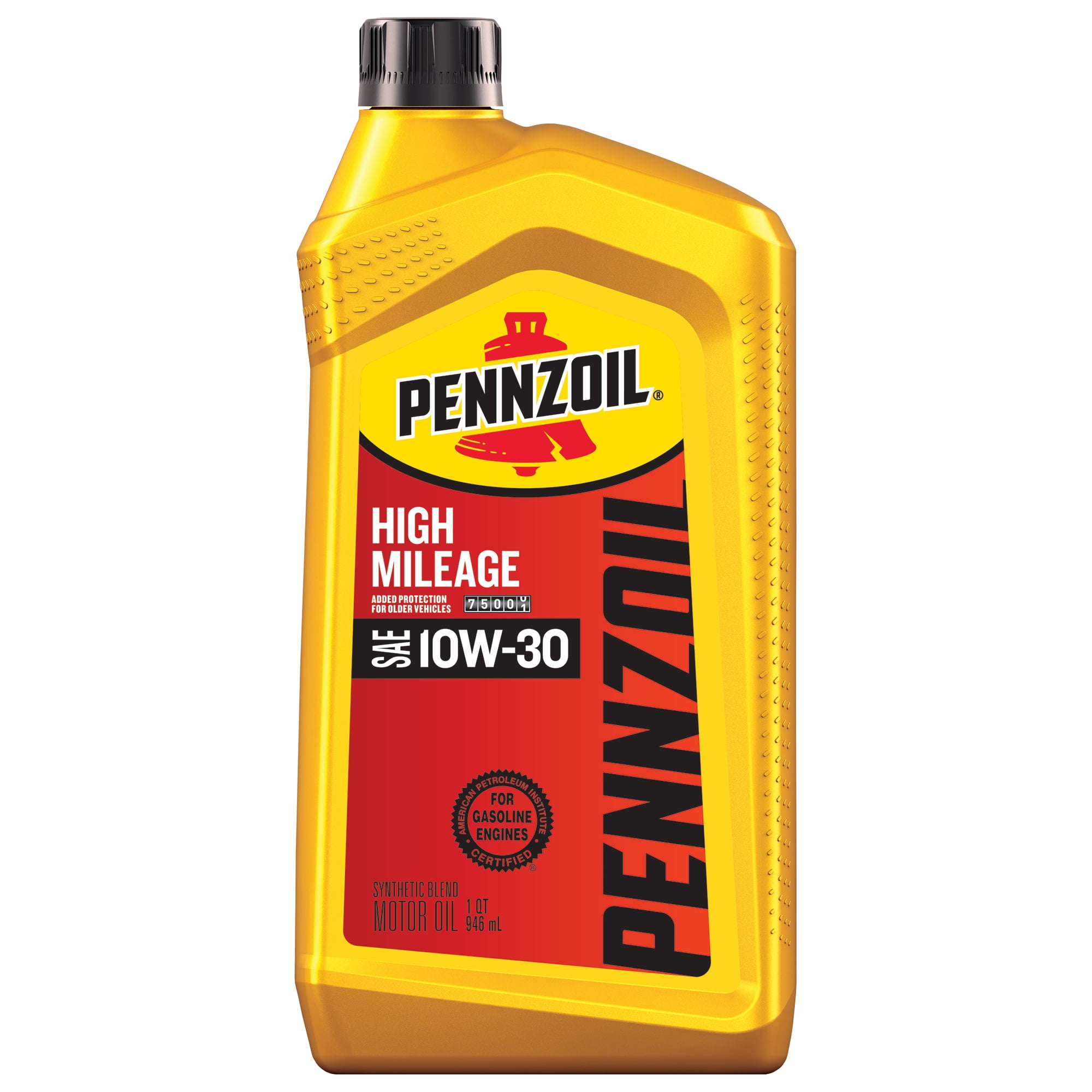Pennzoil High Mileage 10W-30 Engine Oil, Conventional, 1 Quart ...