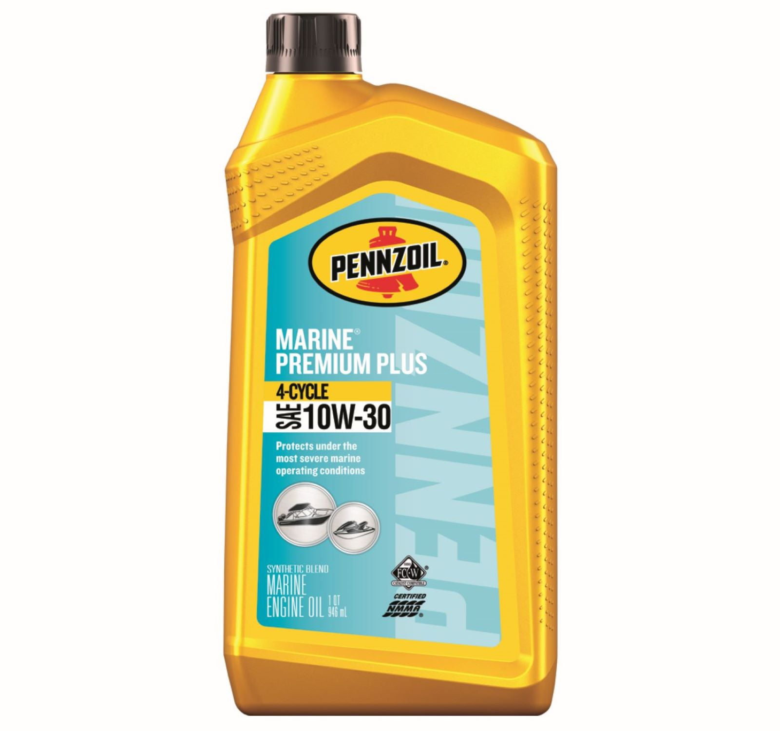 Pennzoil Marine Premium Plus Outboard 4-Cycle 10W-30 Engine Oil, 1 ...