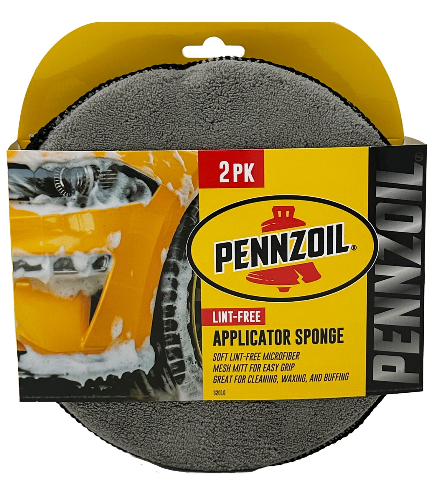 Pennzoil Premium Car Shine Applicator Sponge: Microfiber Sponge ...