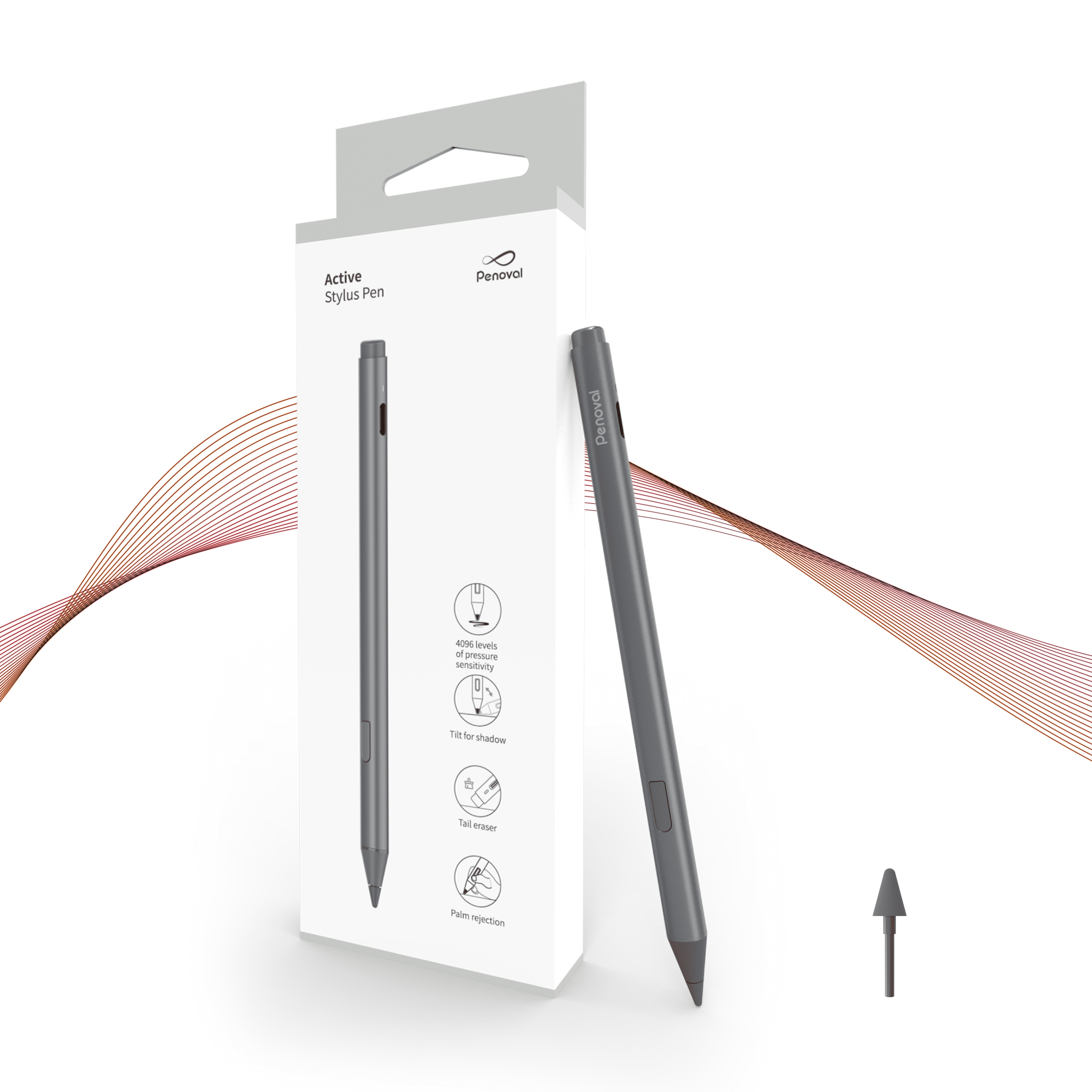 Penoval Stylus for Surface Pro, MPEN4.0, Palm Rejection, Tail Eraser ...