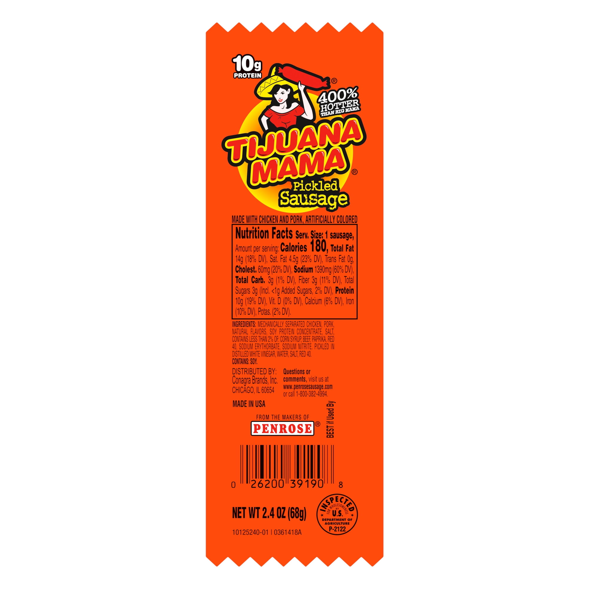 Penrose Tijuana Mama Pickled Sausages, 2.4 oz. - Walmart.com