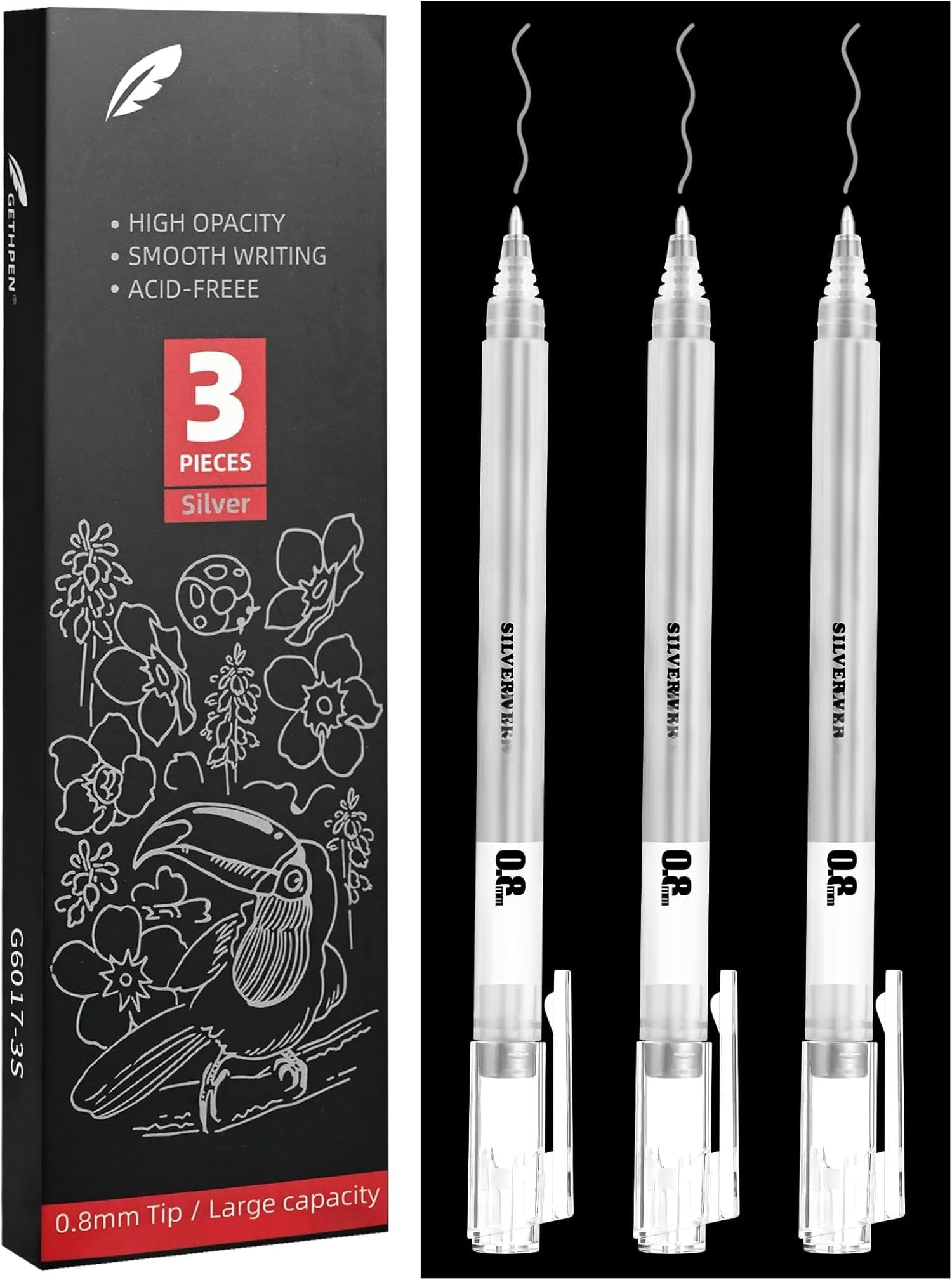 Pens, 0.8mm Fine Point Ink Pen Set for Artists - Opaque Archival Ink ...