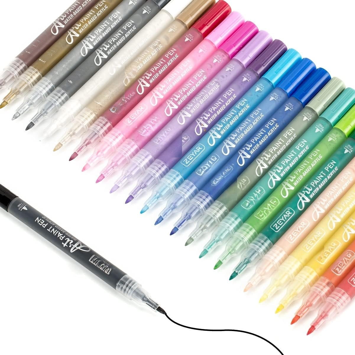 Pens, Extra Fine, 24 Colors, Permanent & Ink, AP , Works Rock, , Glass ...