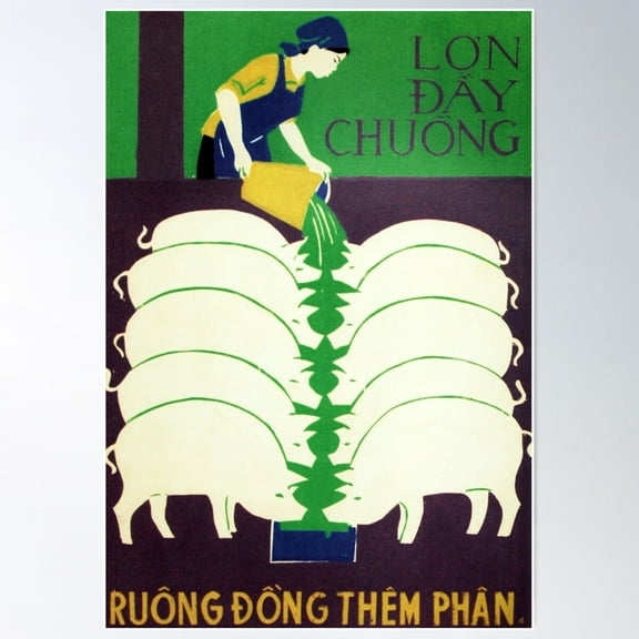 Charten Cows in Pasture Poster Rustic Farmhouse Wall Art, 24x36 ...