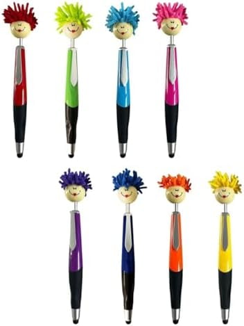 Pens,Funny Mophea Topper Pens,8pcs Mop Head Ballpoint Pens,with Plush ...