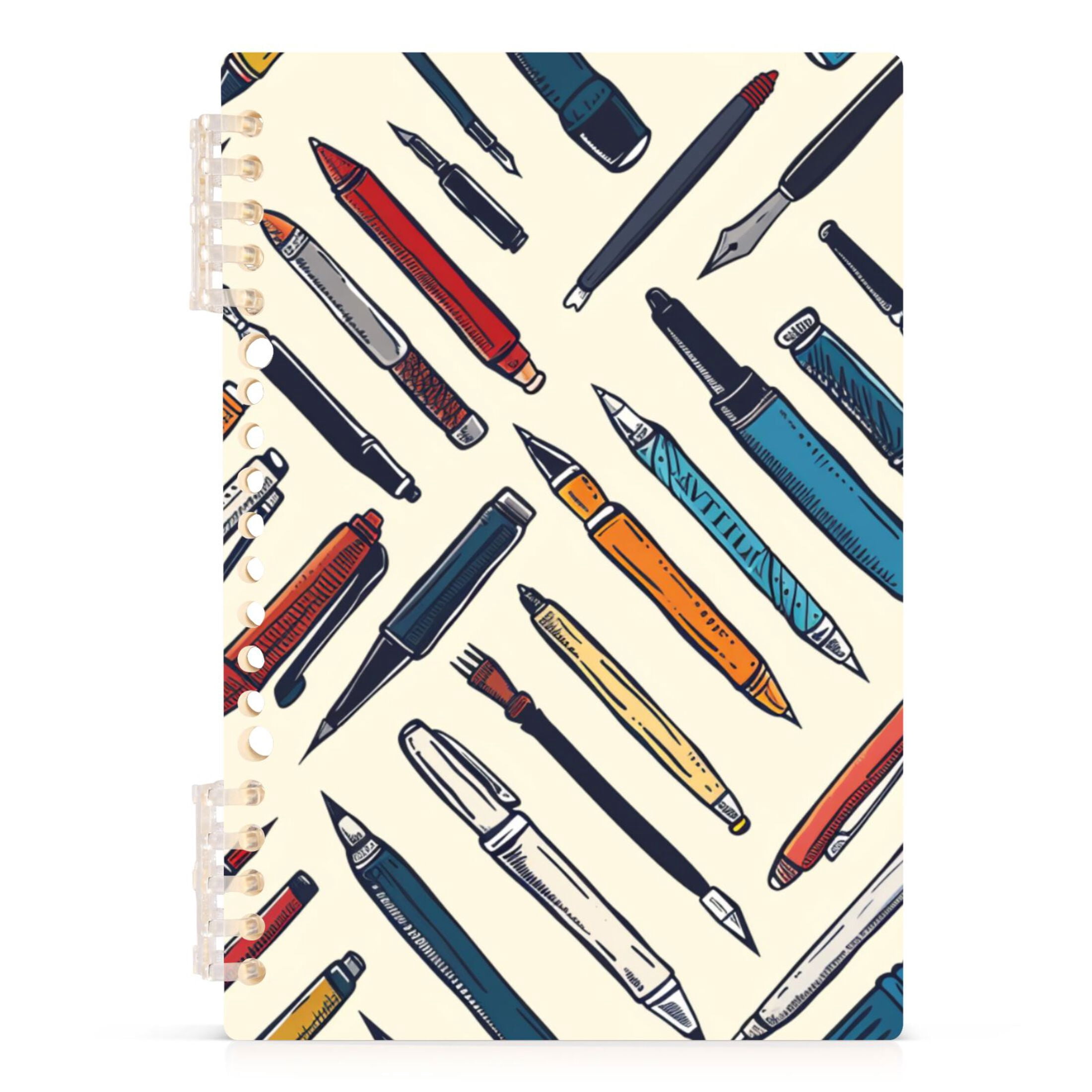 Pens Ring Binder Notebook Journey Note Diary College Ruled Spiral ...