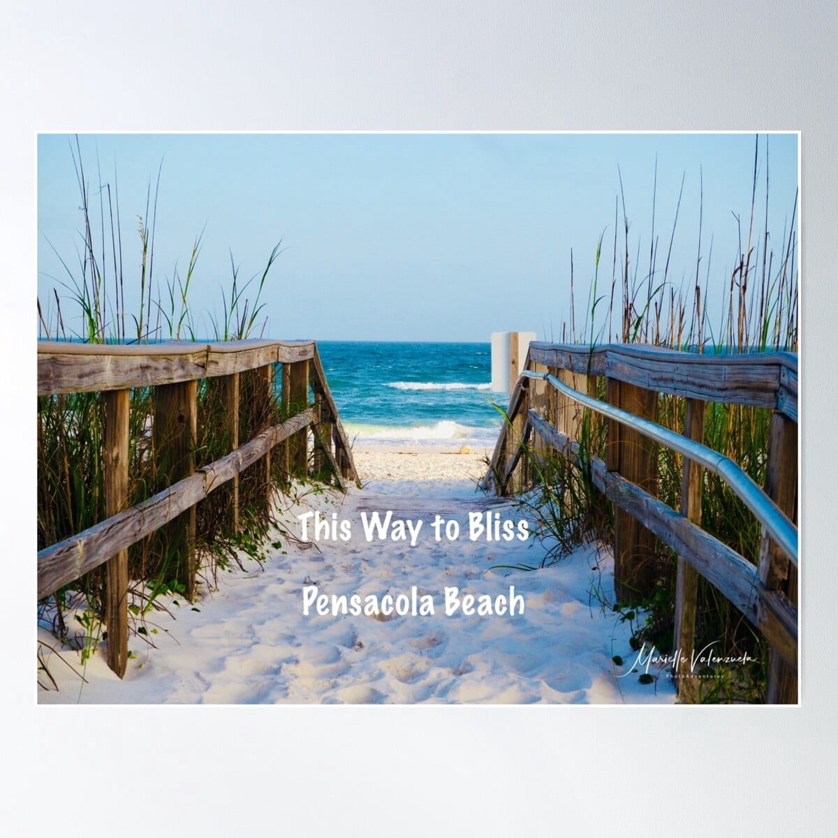 Pensacola Beach Â€” "This Way To Bliss" Poster Wall Art, UNFRAMED PAPER ...