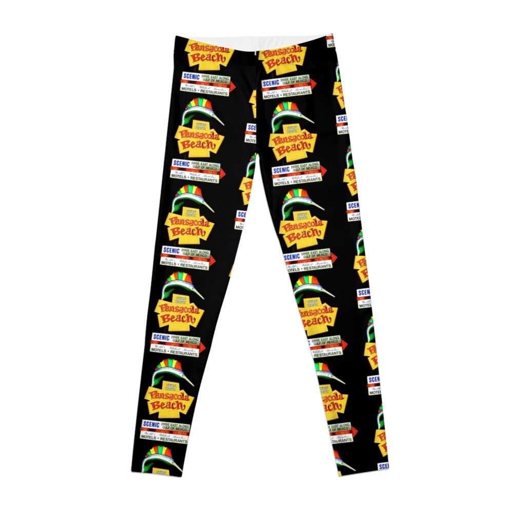 Pensacola Beach Turn Right Leggings gym wear sport pants Womens ...