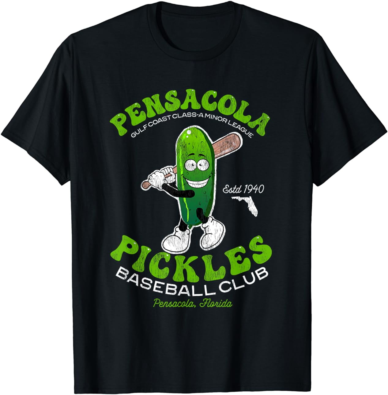 Pensacola Pickles Minor League Retro Baseball Team T-Shirt - Walmart.com
