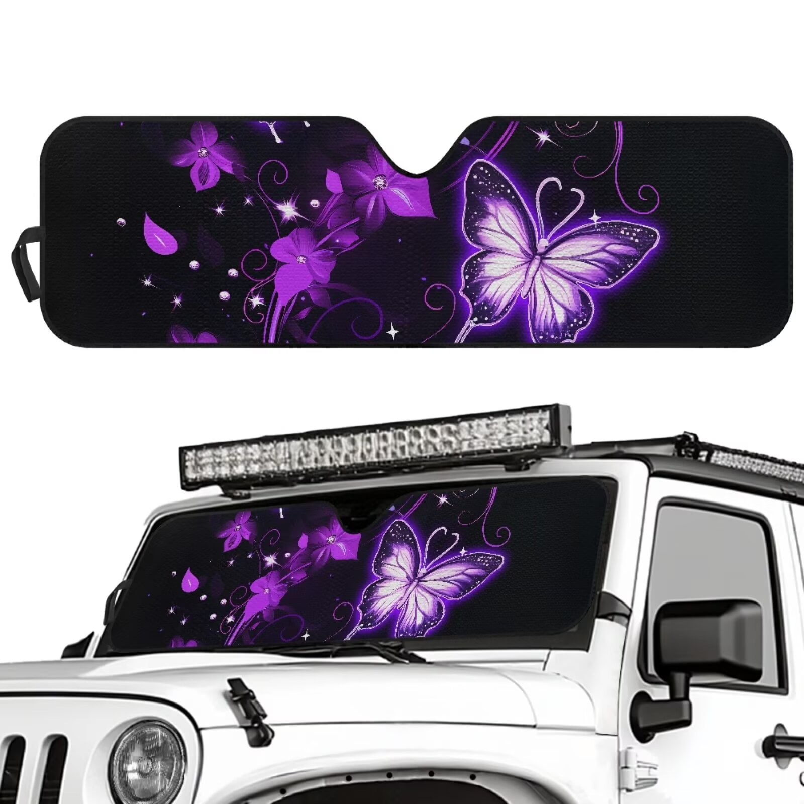 Pensura Windshield Sunshade Fit for 2007-2023 Wrangler Rubicon Sahara ...