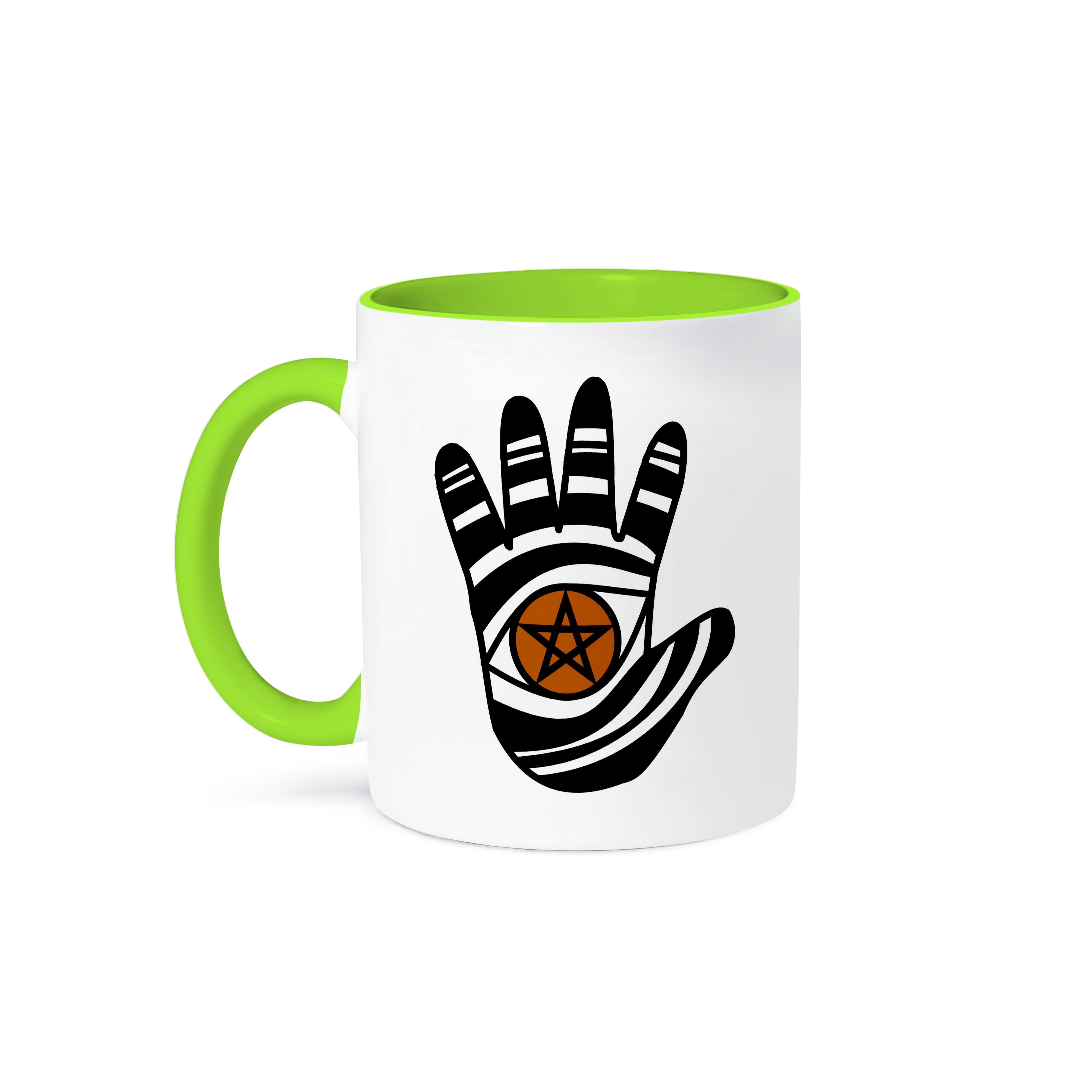 3dRose, Pentacle Hand Pagan Witchcraft Tribal Wicca Symbol, 15oz Two ...