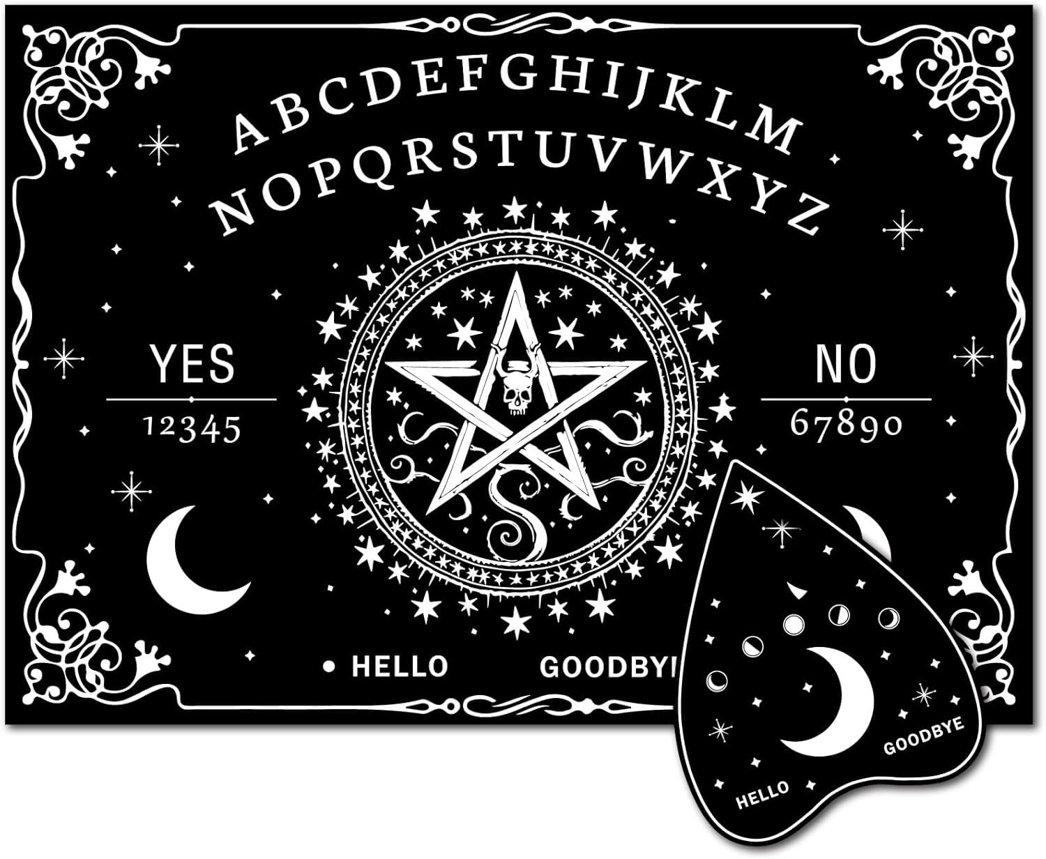Pentacle Wood Spirit Board Dowsing Divination Set with Planchette ...