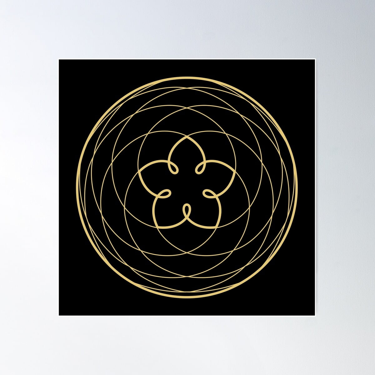 Pentagram Of Venus /// Gold Poster Wall Art, Modern Wall Decor For ...