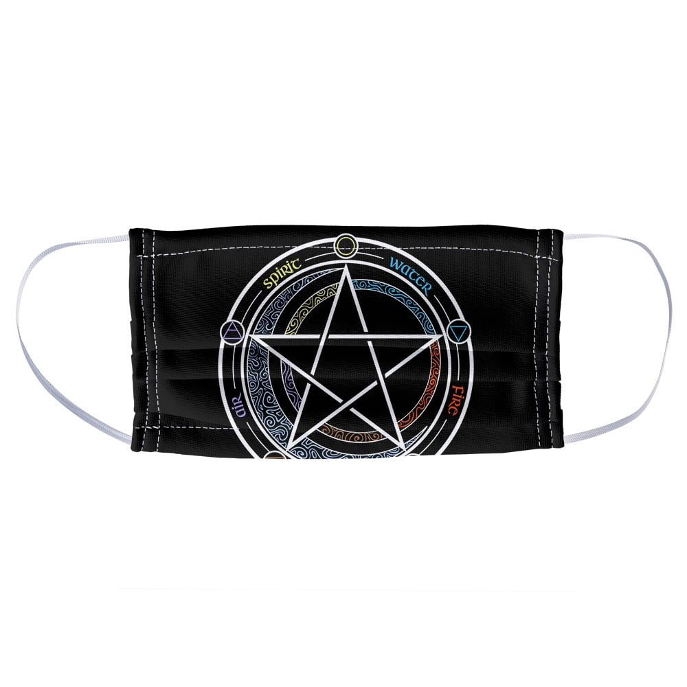 Pentagram Pentacle Star Wiccan Witch 1-Ply Reusable Face Mask Covering ...