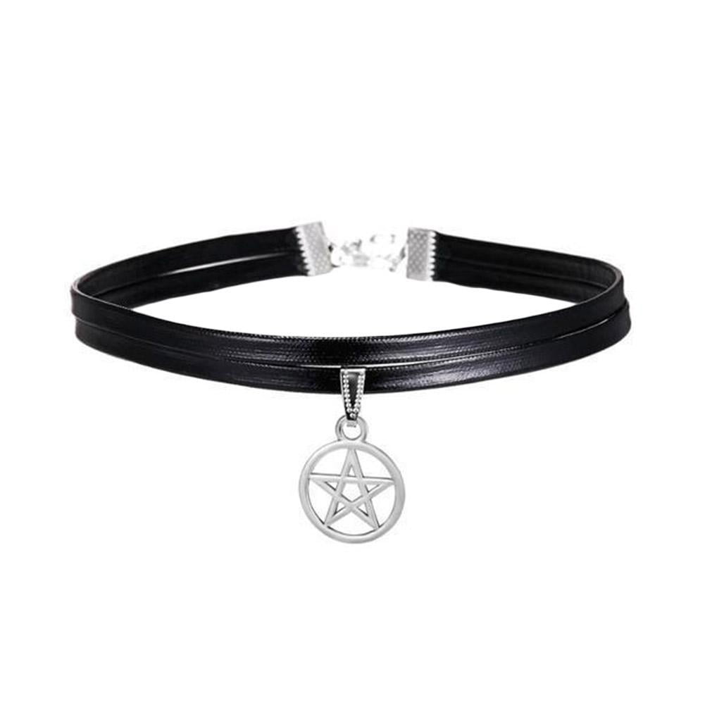 Pentagram Pentacle Wiccan Choker Nelace,Collar Accory For Christian ...