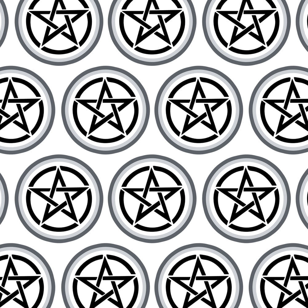 Pentagram Pentangle Star Wiccan Witch Premium Gift Wrap Wrapping Paper ...