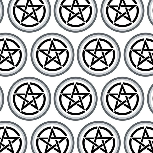 Pentagram Pentangle Star Wiccan Witch Premium Gift Wrap Wrapping Paper ...