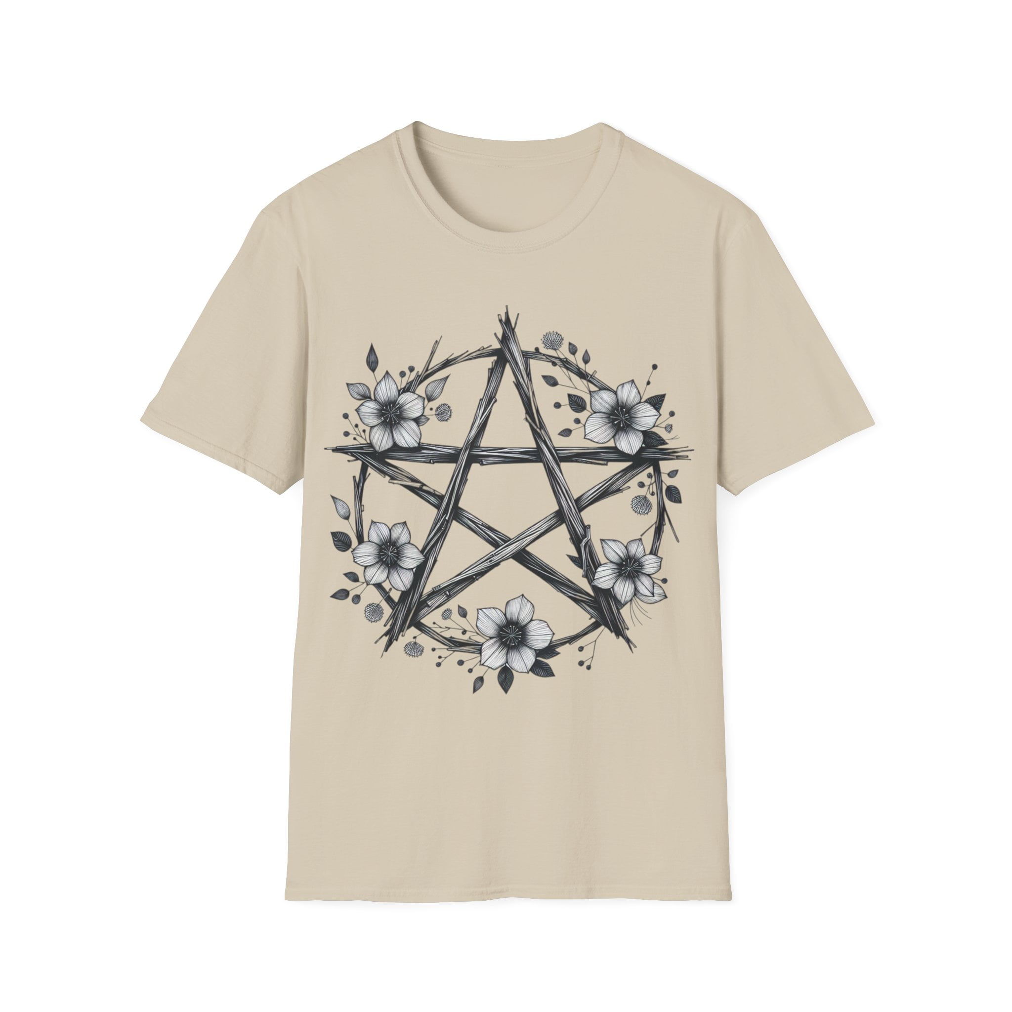 Pentagram Tee with Floral Design - Five Color Choices - Walmart.com
