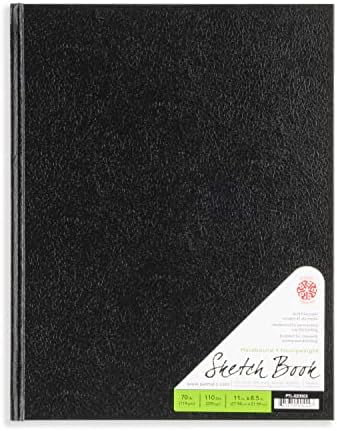 Pentalic - 8.5"x 11" Hardbound Sketchbook, 110 Sheets, Black - Walmart.com