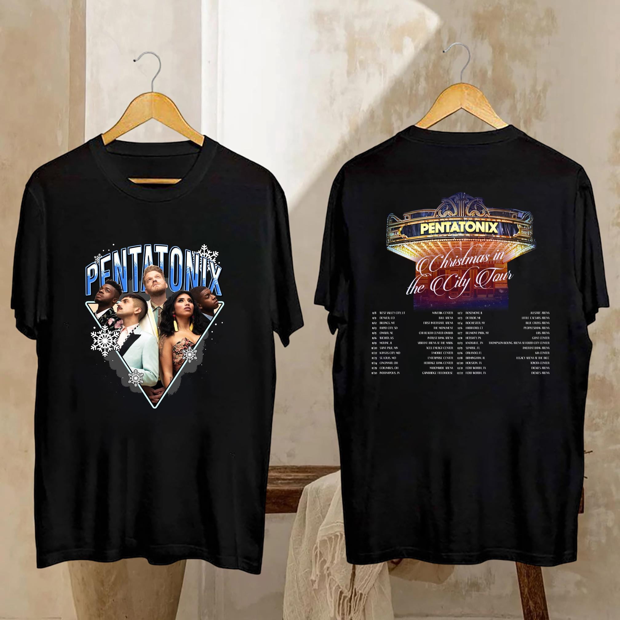 Pentatonix Graphic T-Shirt, 2025 Pentatonix Christmas In The City Tour ...