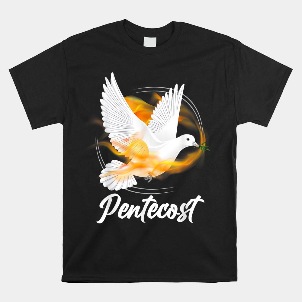 Pentecost Doves Tongues Fire Flame Holy Spirit Catholic Shirt - Walmart.com