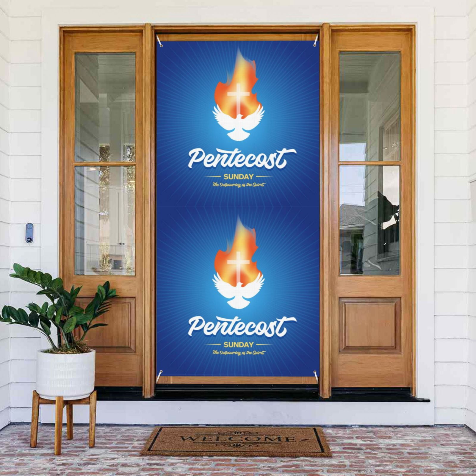 Pentecost Sunday 2024 Christian Holiday Door Cover Decoration Backdrop ...