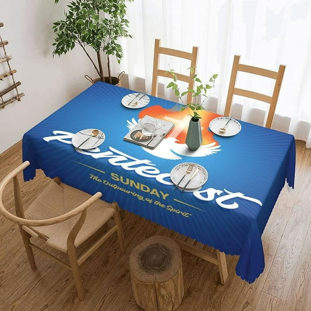 Pentecost Sunday 2024 Christian Holiday Rectangle Tablecloth,Table ...