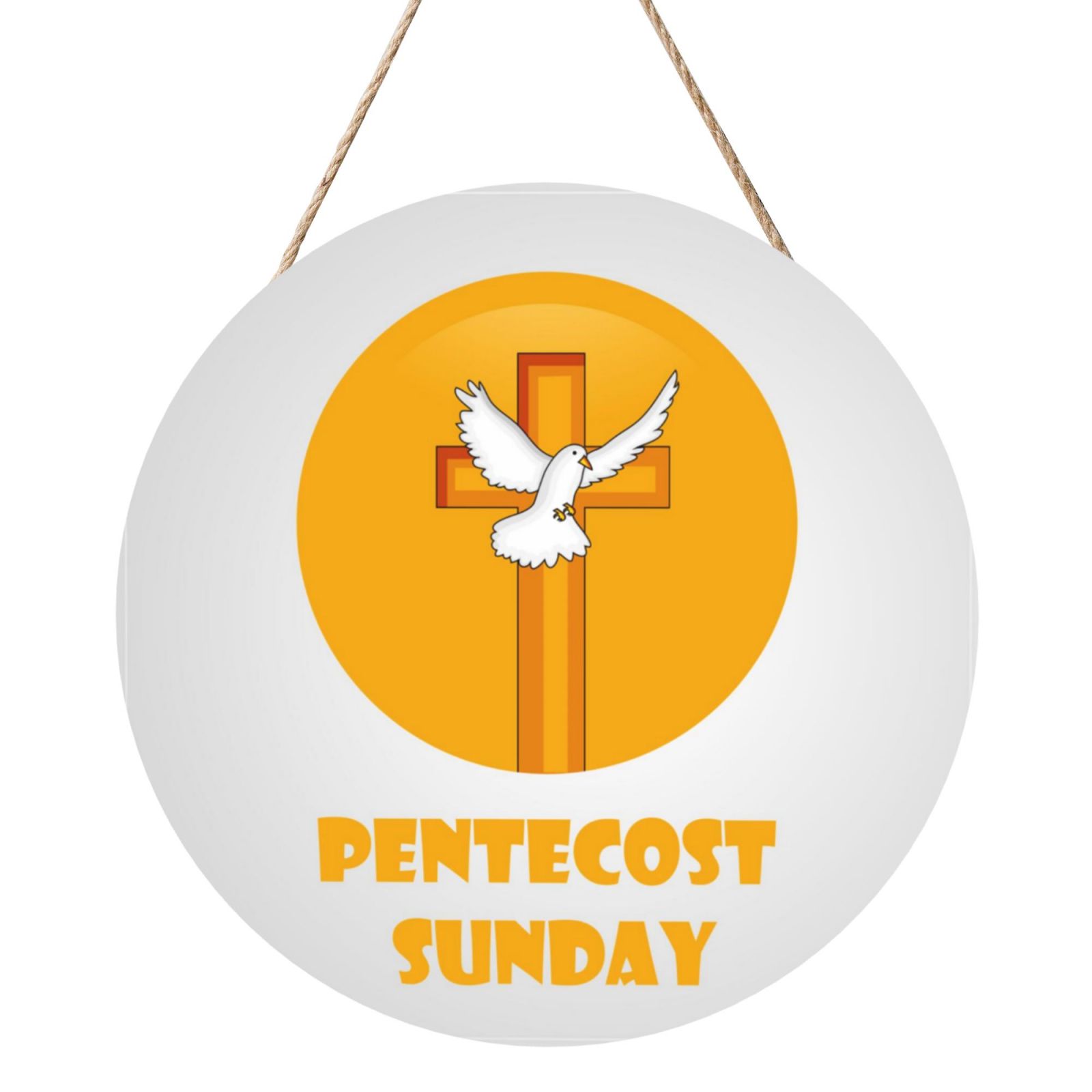 Pentecost Sunday 2025 Christian Holiday Wooden Hanging Sign Ornament ...