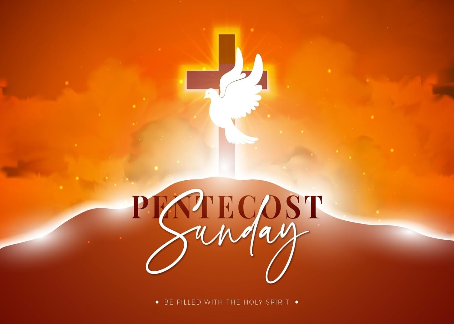 Pentecost Sunday Backdrop Banner Holy Spirit Christian Holiday Jesus ...