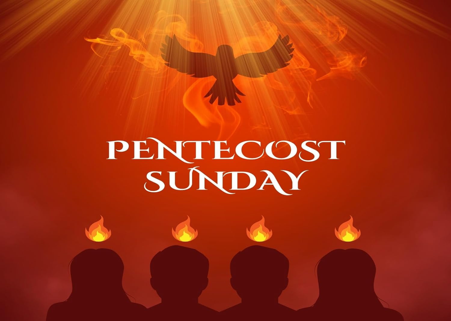 Pentecost Sunday Backdrop Banner Holy Spirit Christian Holiday Jesus ...