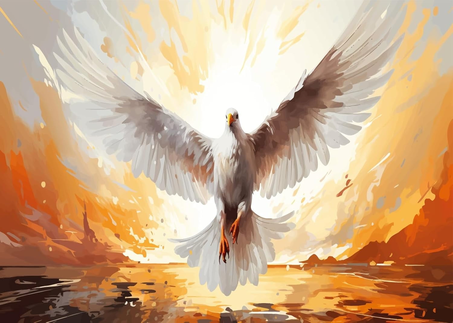 Pentecost Sunday Backdrop for Photography Holy Spirit White Dove and ...