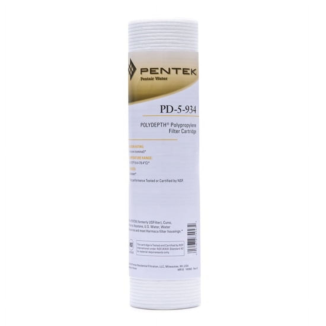 Pentek PD-5-934 Polypropylene Filter Cartridge, 9-7/8 inch x 2-1/2 inch ...
