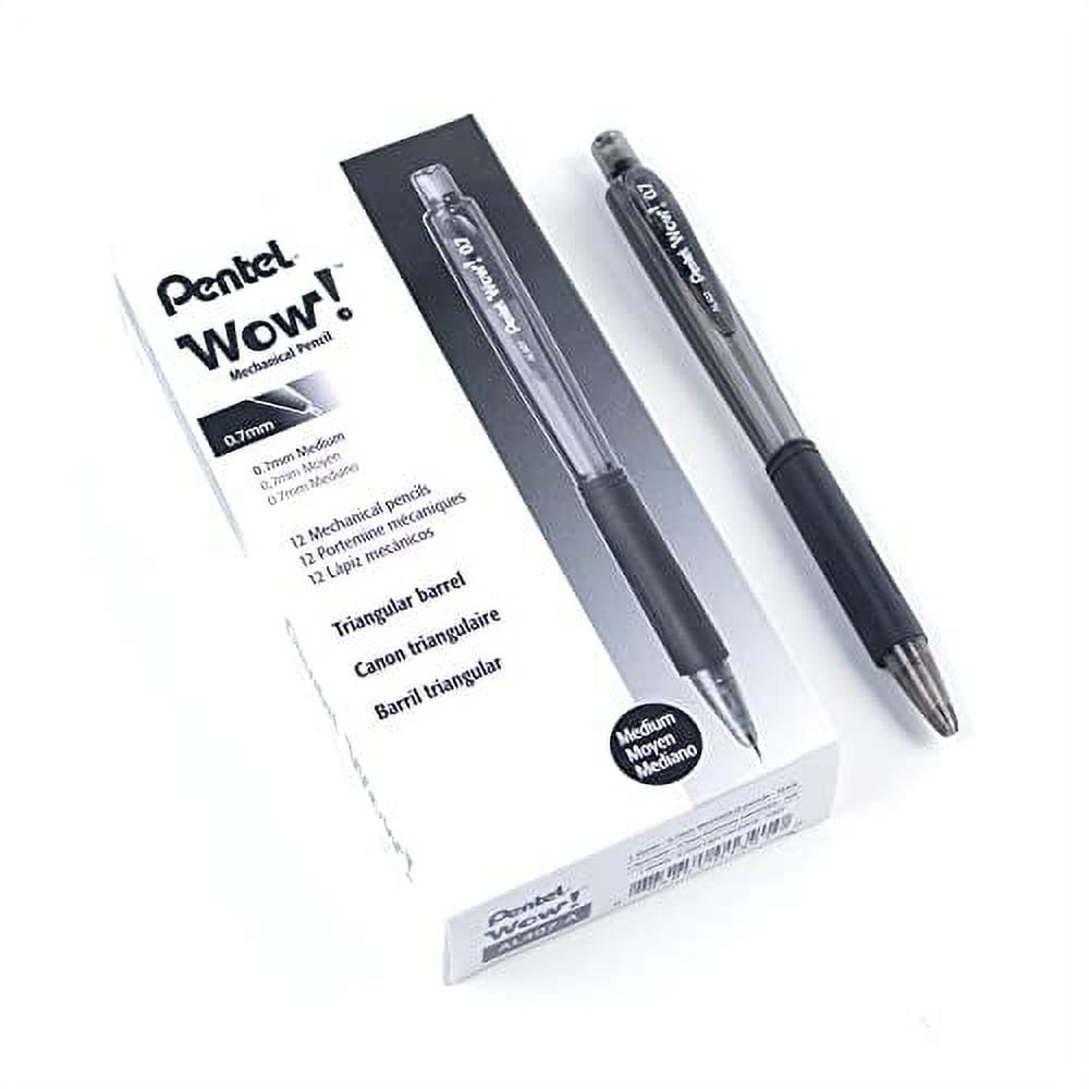 Pentel 0.7mm Wow Mechanical Pencil with Black Barrel, Box of 12 (AL407A) - Walmart.com