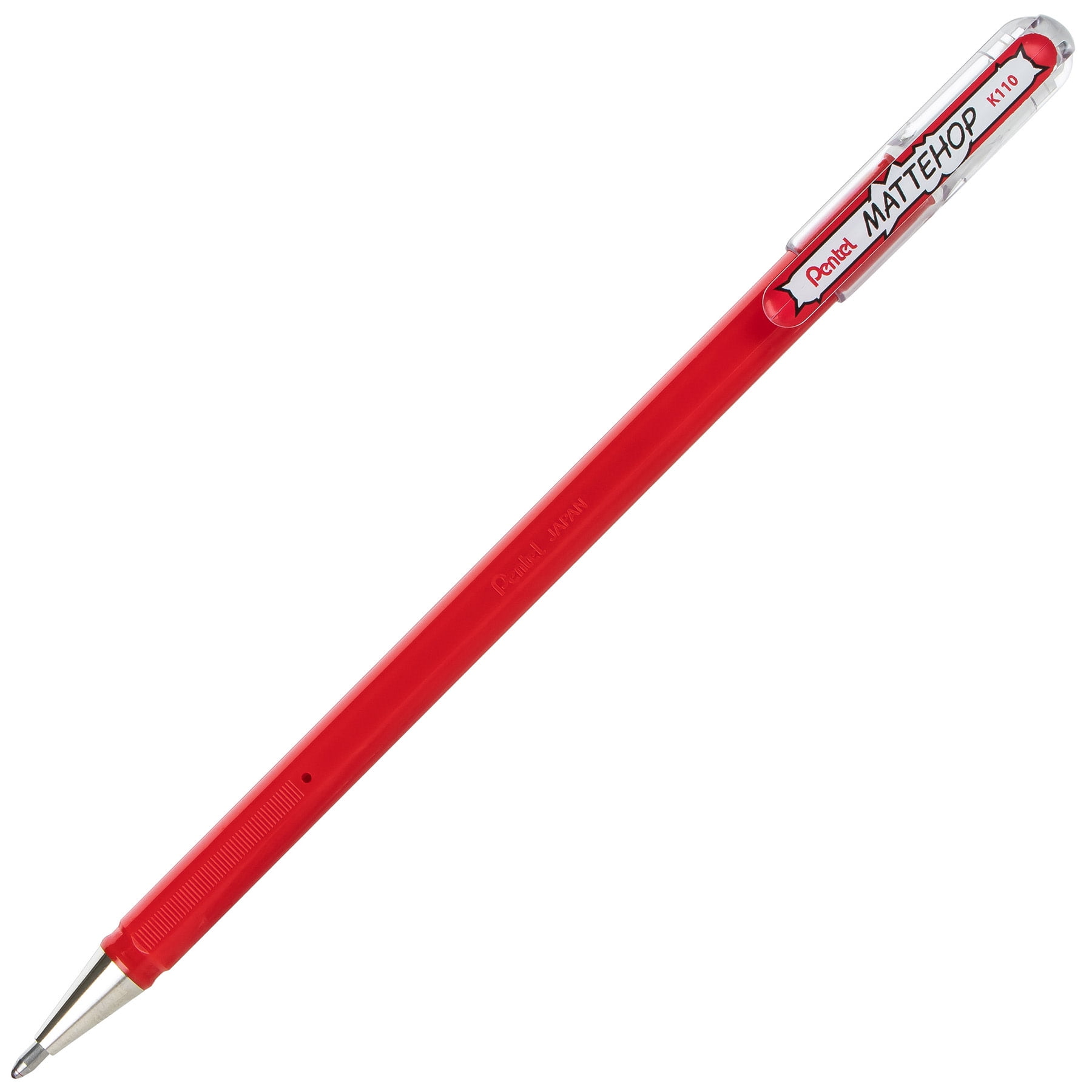 Pentel Arts Hybrid MATTEHOP Gel Roller, 1.0mm, Matte Red Ink, Pack of ...