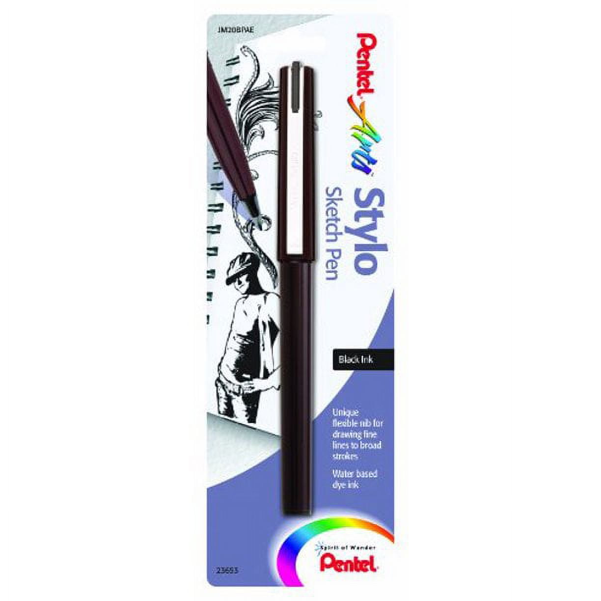 Pentel Arts Stylo Sketch Pen, Black - Walmart.com