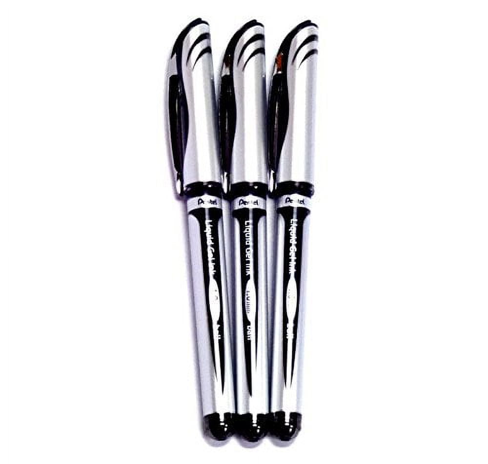Pentel EnerGel Liquid Gel Ink Pens, Ballpoint, 1.0 mm, Black Ink, 3 ...
