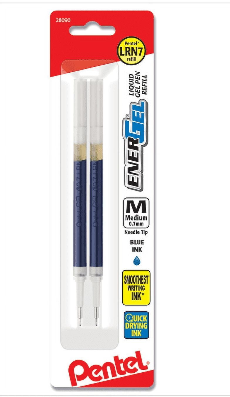 Pentel EnerGel Liquid Gel Pen Refills, Needle Point, 0.7 mm, Blue, Pack ...