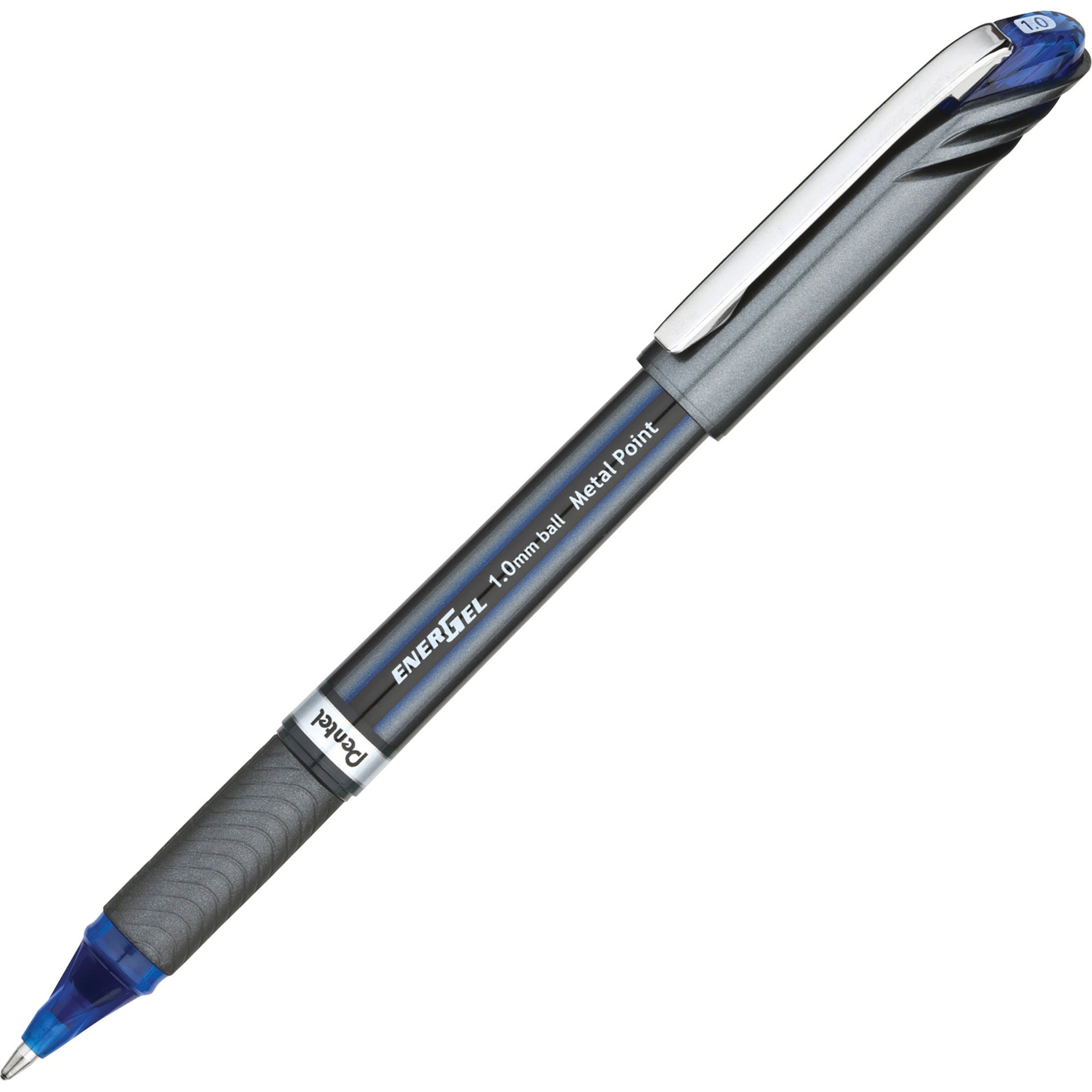 Pentel BL30-C EnerGel NV 1 mm Bold Stick Gel Pen - Blue Ink, Gray/Blue ...