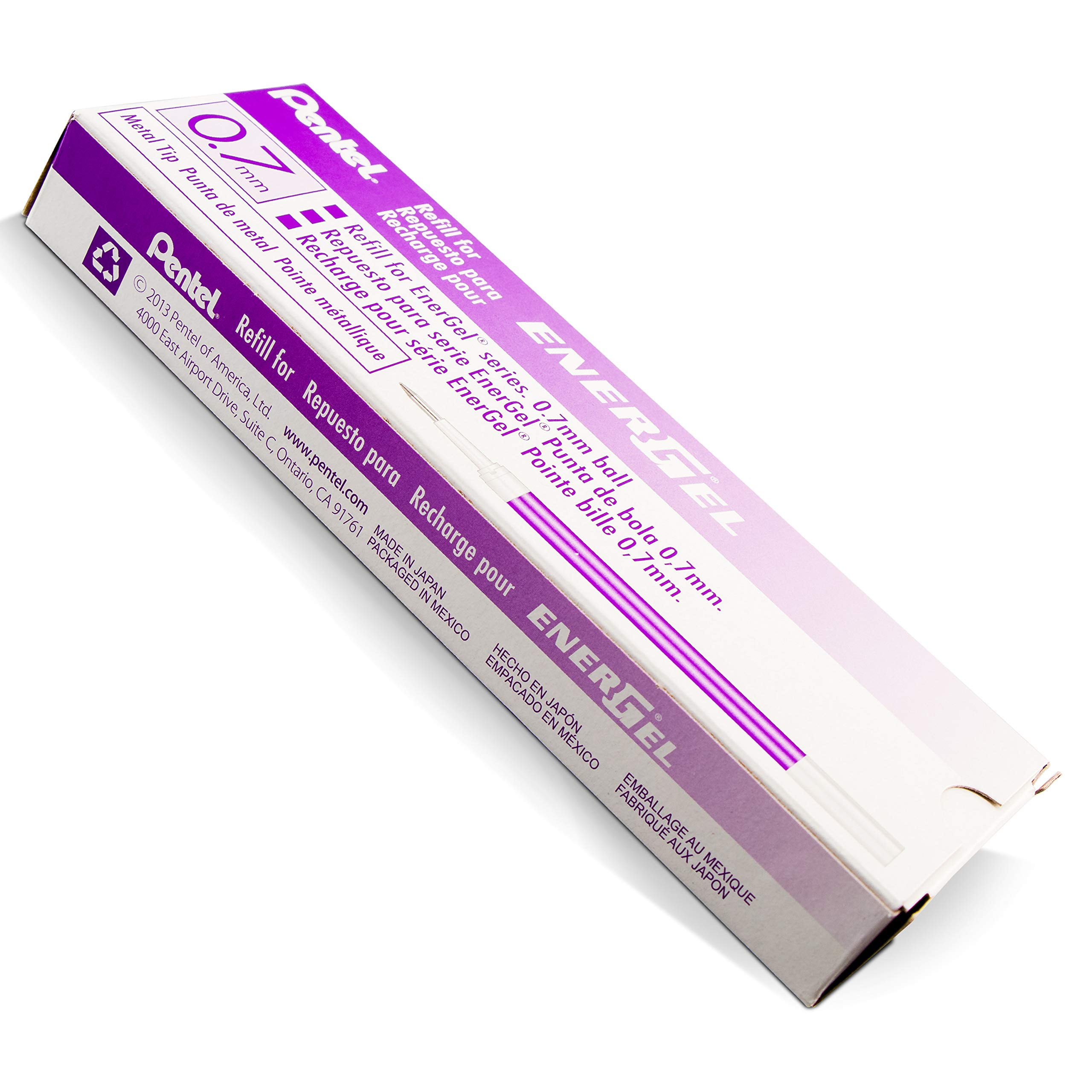 Pentel, EnerGel Pen Refill Ink, Violet, Medium Point, 12 Count ...