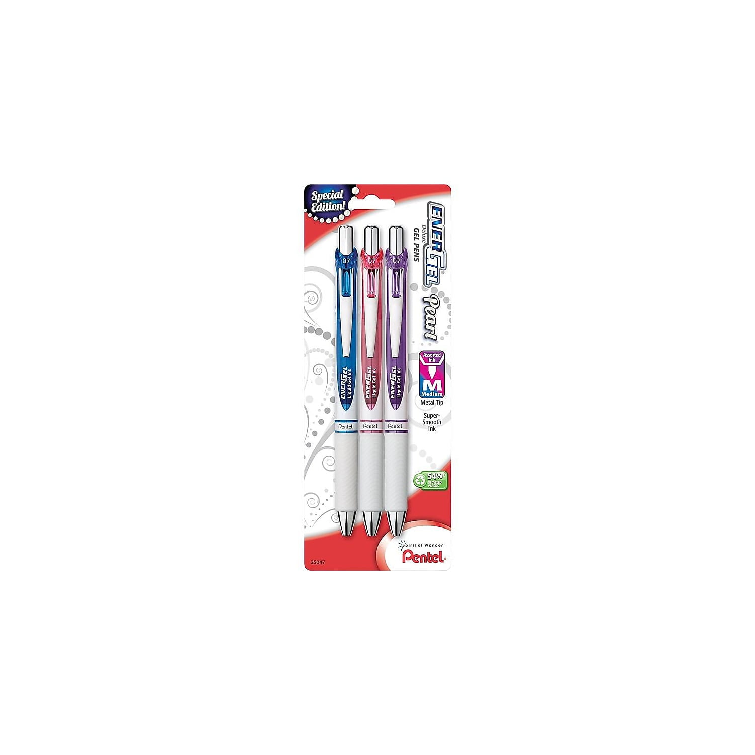 Pentel EnerGel RTX Colored Gel Pens, Retractable, Medium 0.7mm ...
