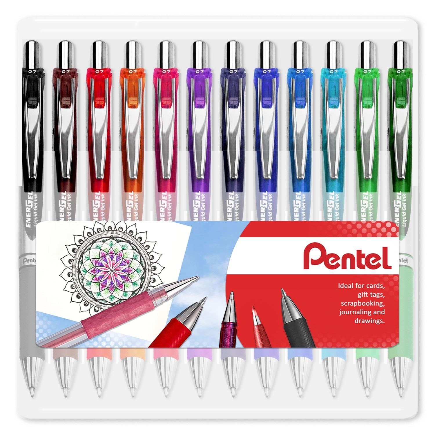Pentel EnerGel XM BL77 - Retractable Liquid Gel Ink Pen - 0.7mm - Clam ...