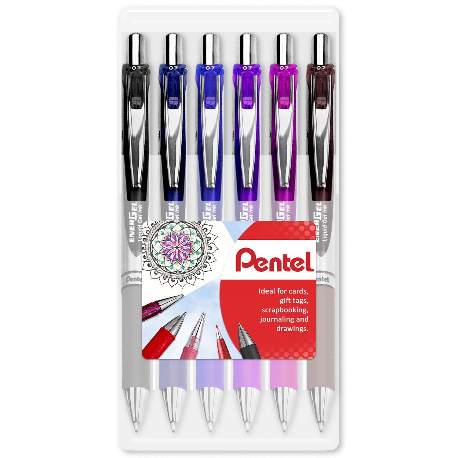 Pentel EnerGel XM BL77 - Retractable Liquid Gel Ink Pen - 0.7mm - Clam ...