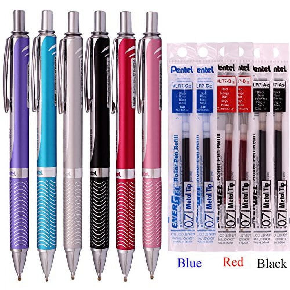 Pentel Energel Alloy RT Gel Pen Medium Point Metal Tip Ballpoint Pen ...