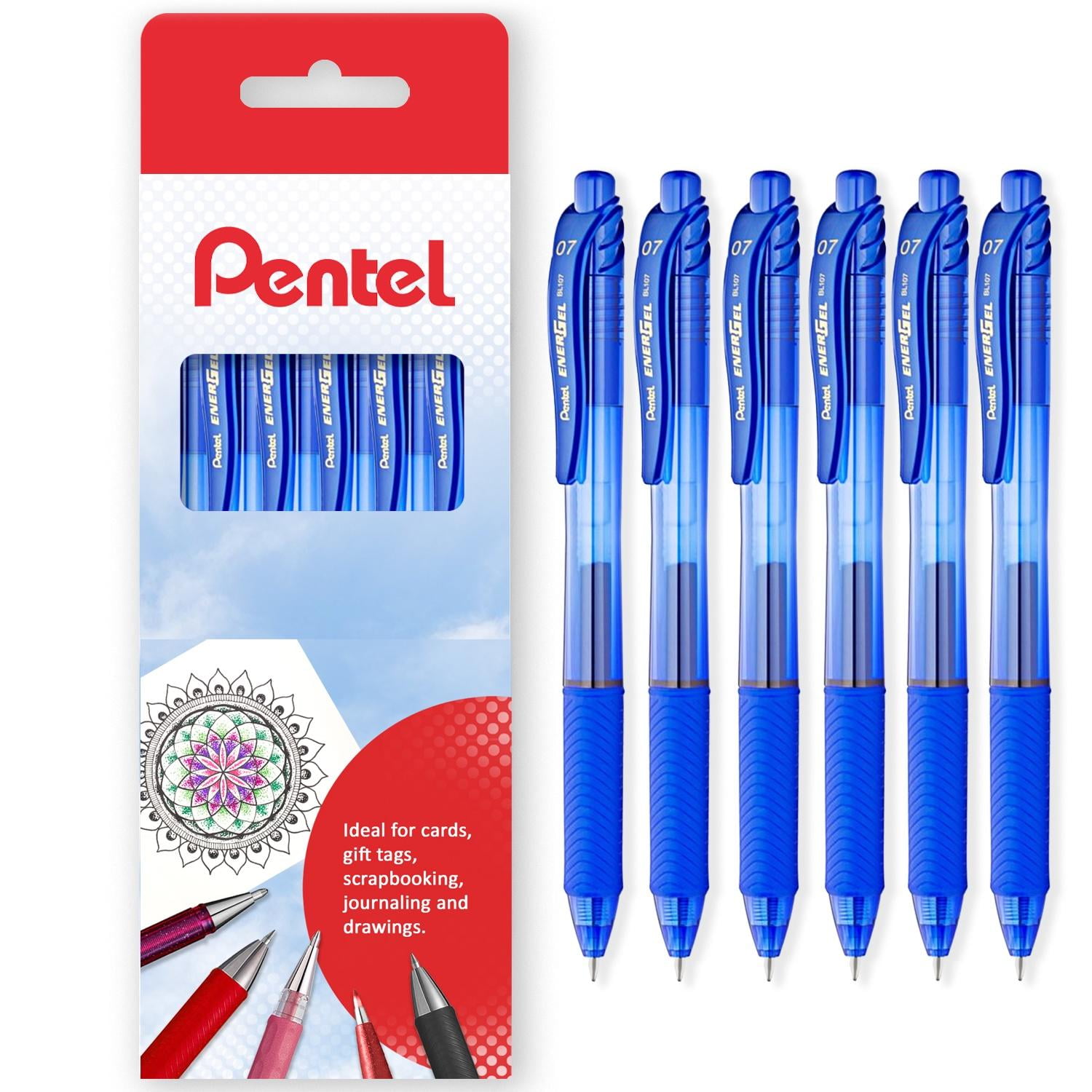 Pentel Energel X BL107 Retractable Gel Rollerball Pens - 0.7mm Nib ...