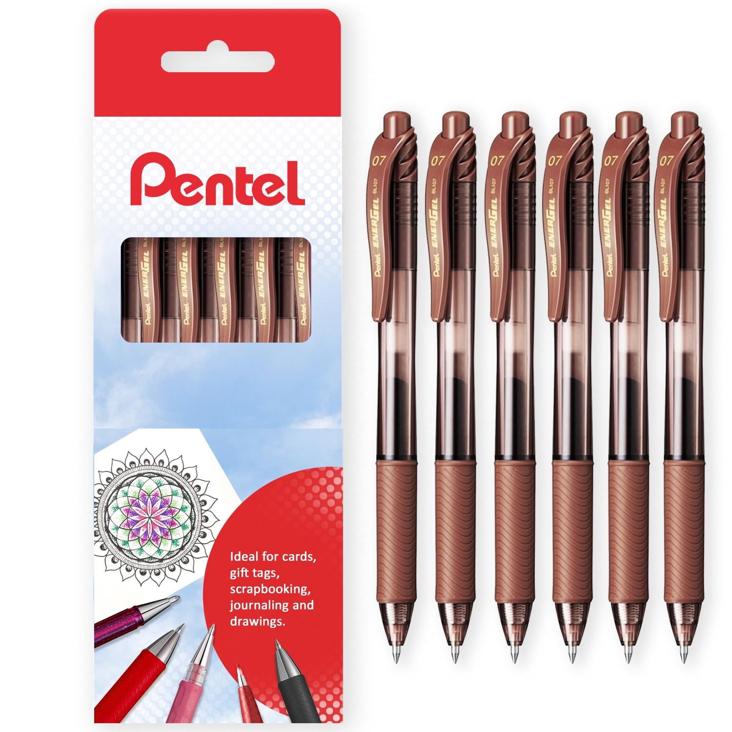Pentel Energel X BL107 Retractable Gel Rollerball Pens - 0.7mm Nib ...