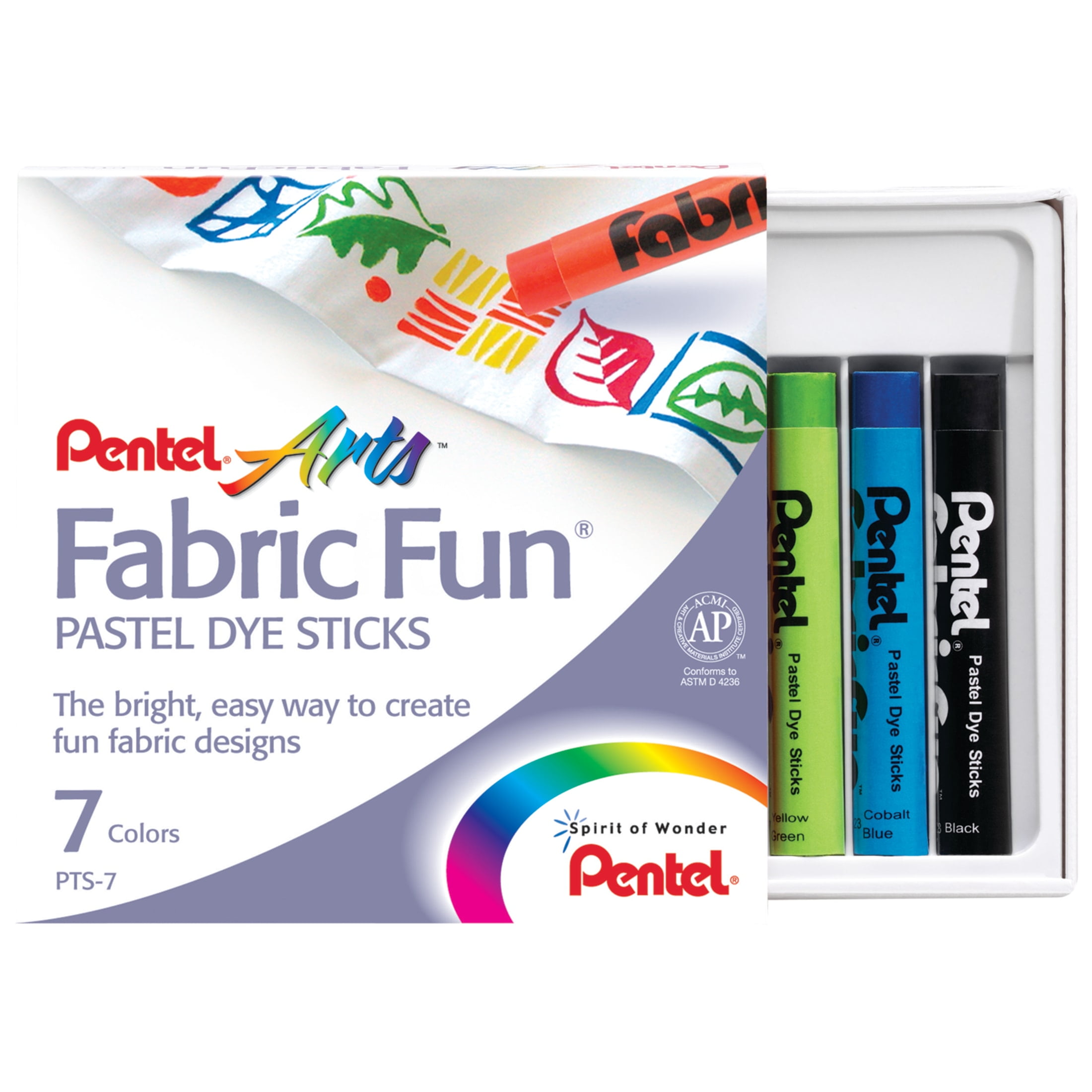 Pentel Fabric Dye Stick Set, 7-Colors - Walmart.com